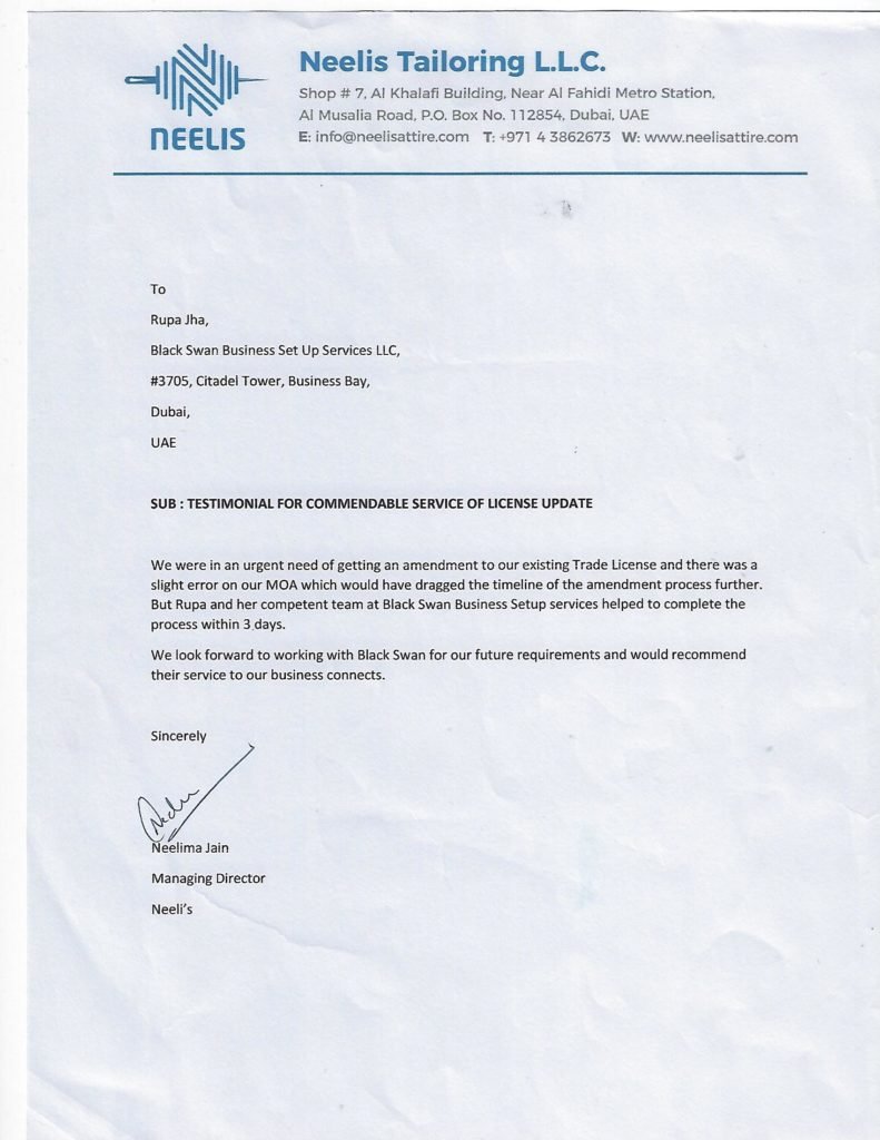 Testimonials - Black Swan